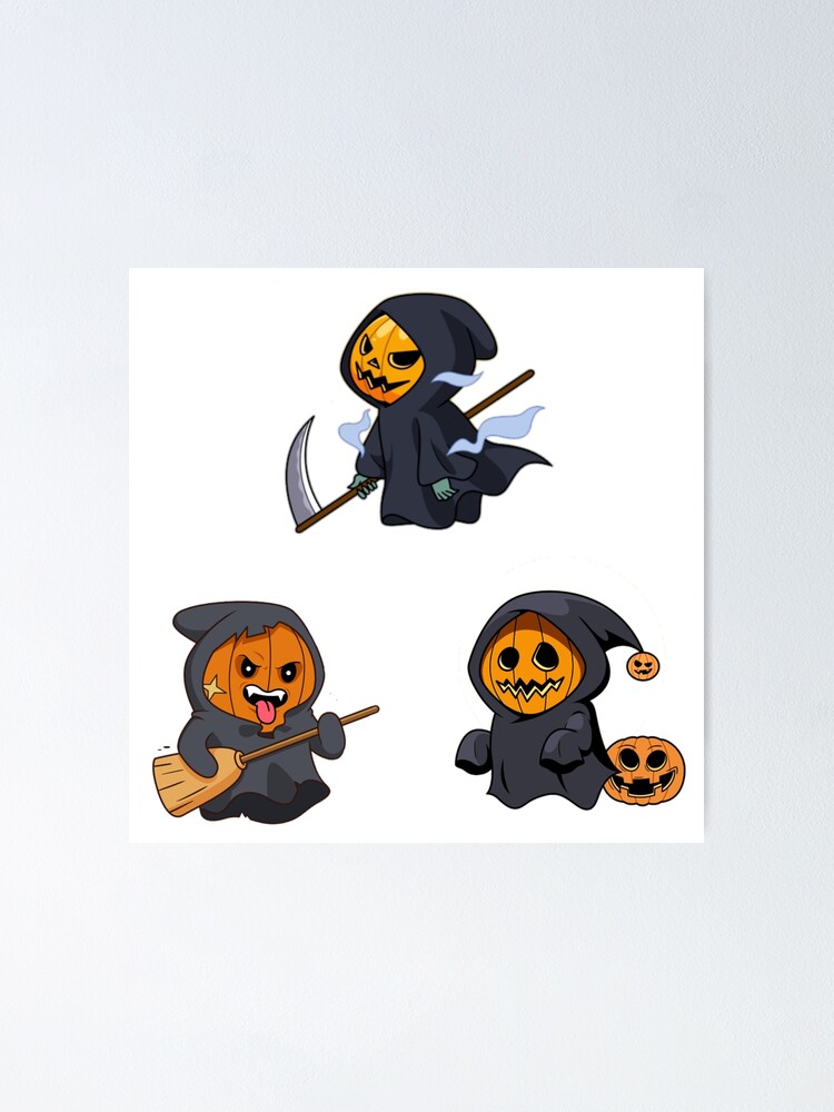 "scary pumpkin death ripper pack" Poster for Sale by Anas666 | Redbubble