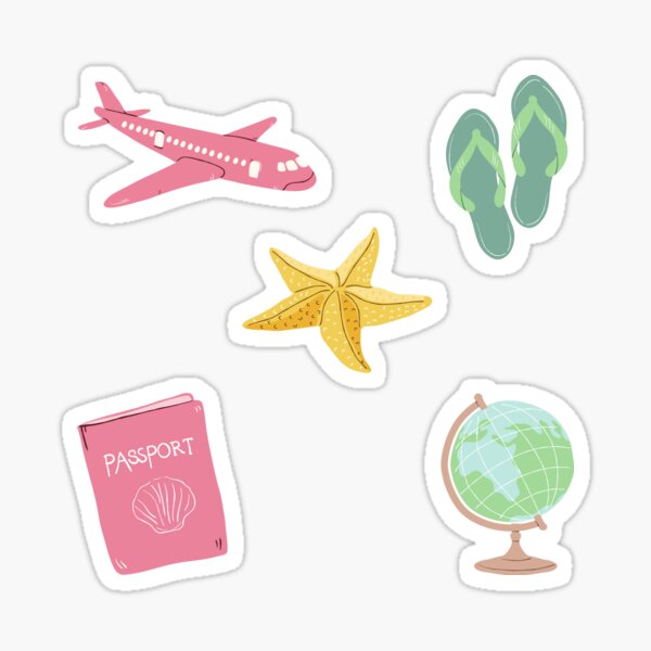 "Travel Aesthetic Sticker Pack" Sticker for Sale by SUSANA-SOARES ...