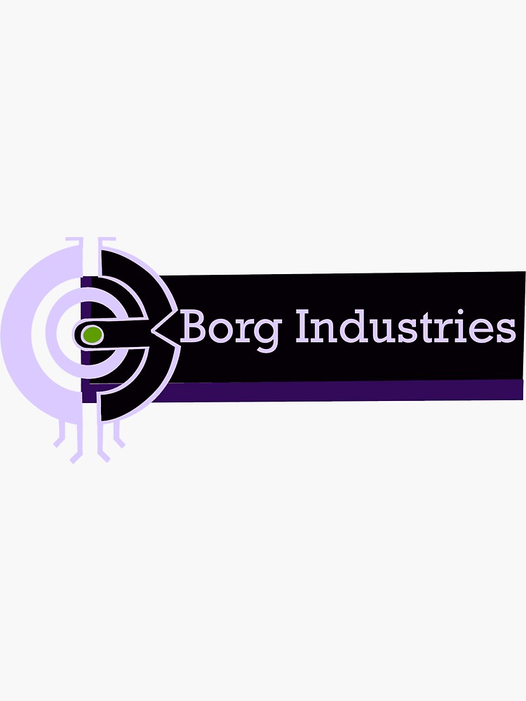 "Borg industries version 1" Sticker for Sale by forbiddentaako | Redbubble