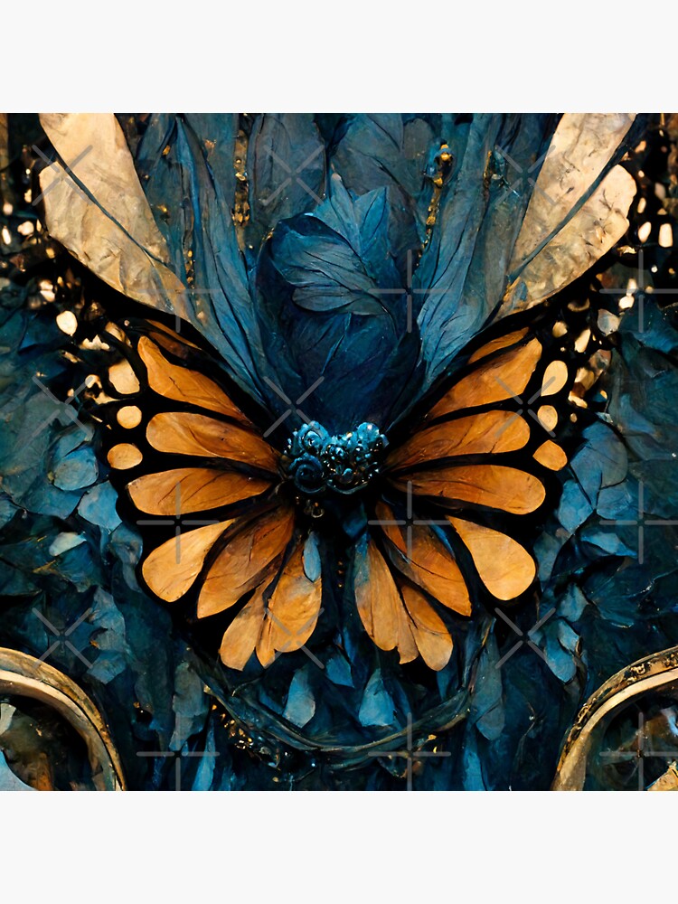 "Blue Monarch Butterfly" Sticker for Sale by mw1designsart | Redbubble