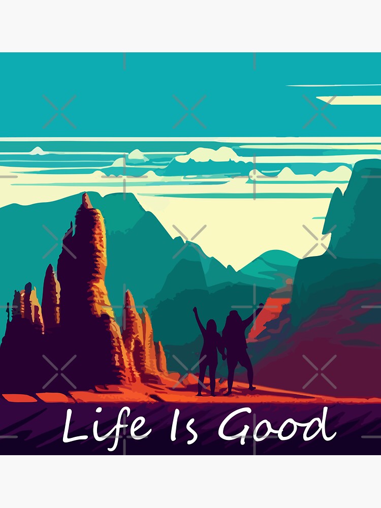 "Life Is Good" Sticker for Sale by PixyDesign | Redbubble