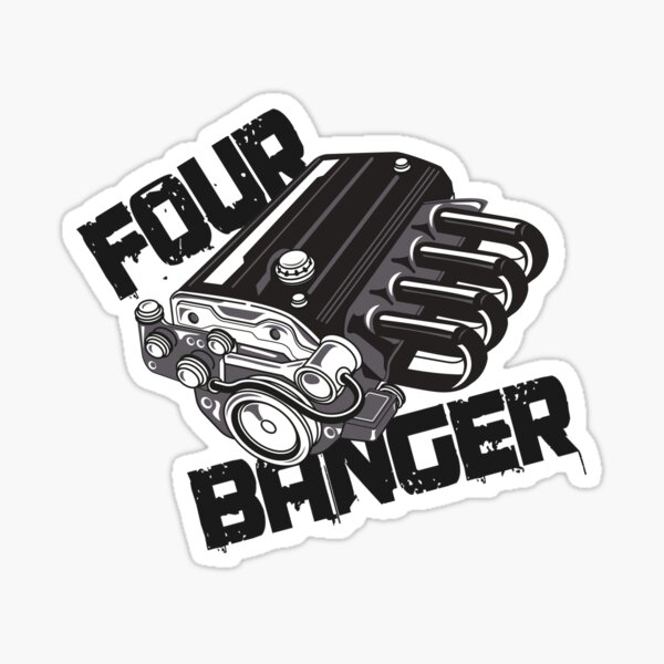 "The Four Banger Engine" Sticker for Sale by AutoGemBG | Redbubble