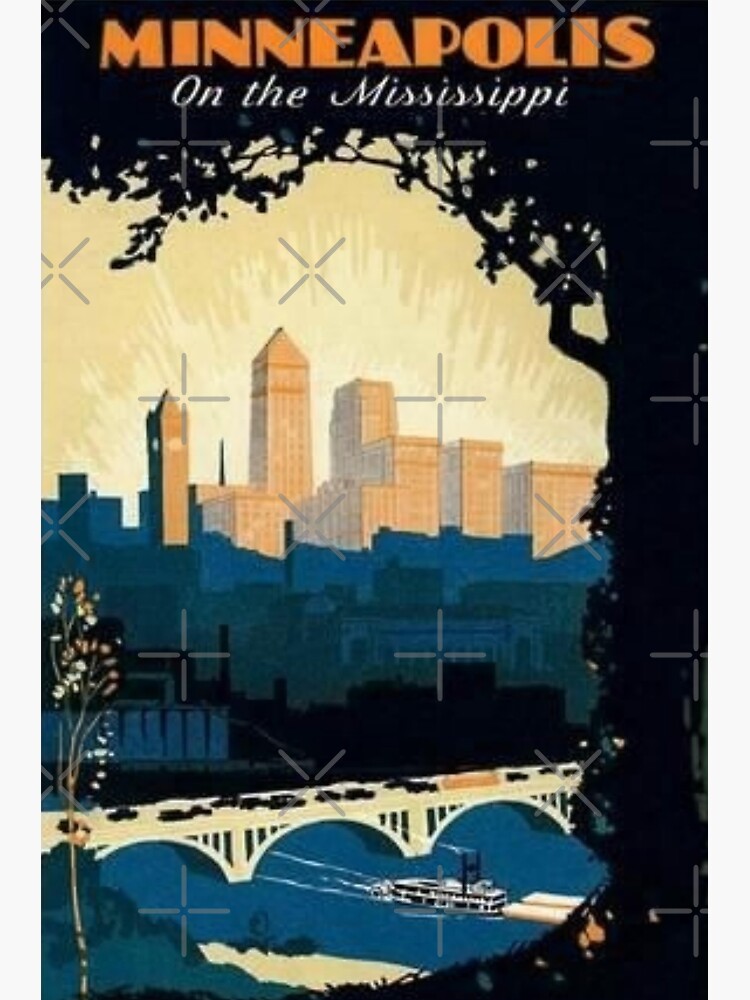 Póster «Cartel del viaje del vintage de Minneapolis Mississippi de No ...