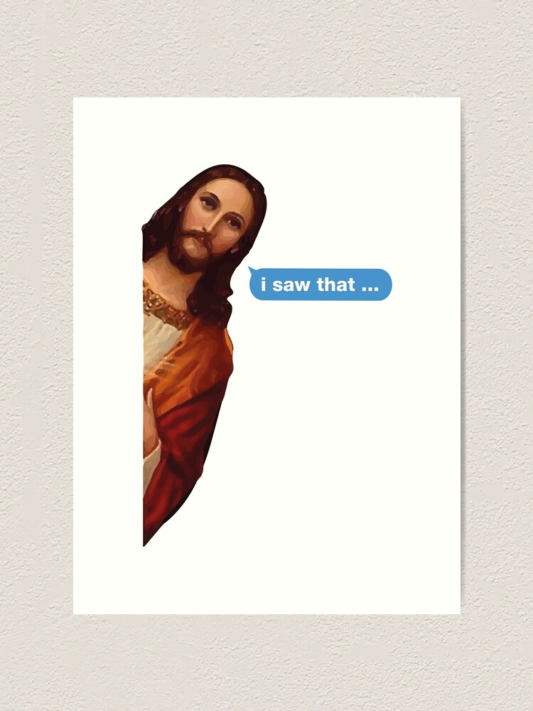 "Jesus Meme Sticker, Jesus is Watching ,Funny Stickers ,Jesus Joke ...