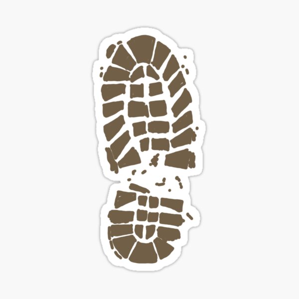 "Muddy foot print" Sticker for Sale by napsneeded | Redbubble