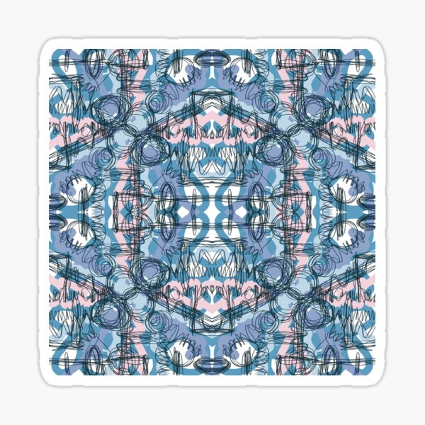 "Pink and blue snowflake " Sticker for Sale by Svetlana8 | Redbubble