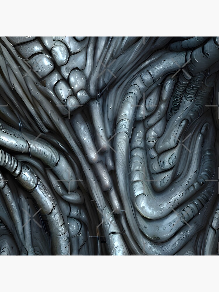 "Organic alien spaceship cyberpunk biomech sci-fi structure " Poster ...