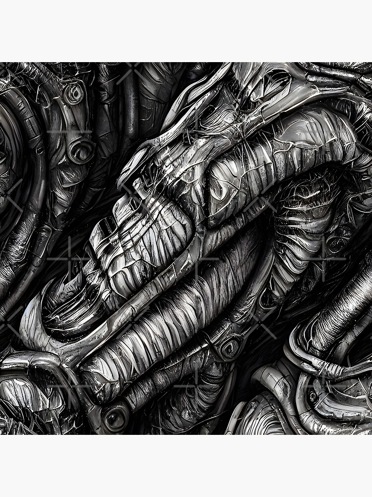 "Organic alien spaceship cyberpunk biomech sci-fi structure" Poster for ...