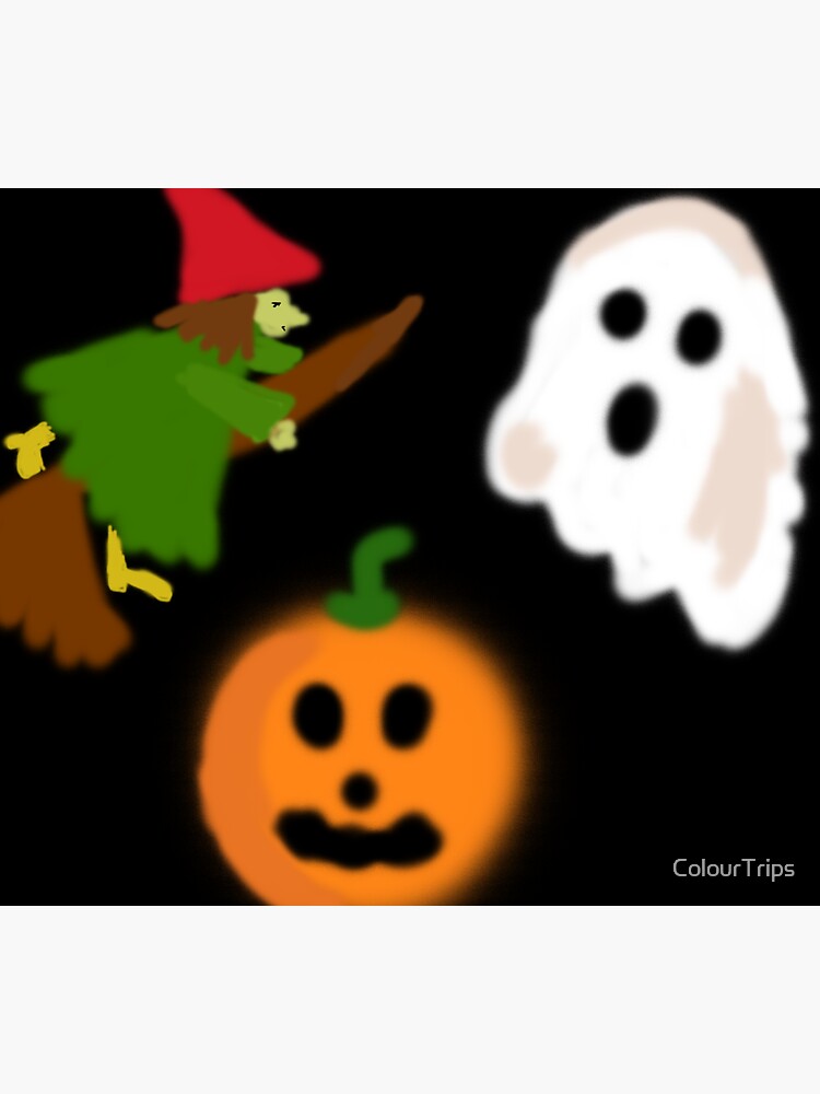 "Three Boos (Witch, Jack-O-Lantern and Ghost)" Sticker for Sale by ...