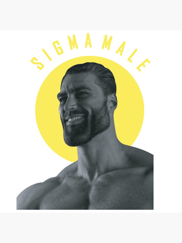 "giga chad meme" Poster for Sale by redbubblejo | Redbubble