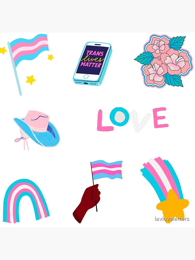 "trans pride icons! " Poster for Sale by lavloveletters | Redbubble