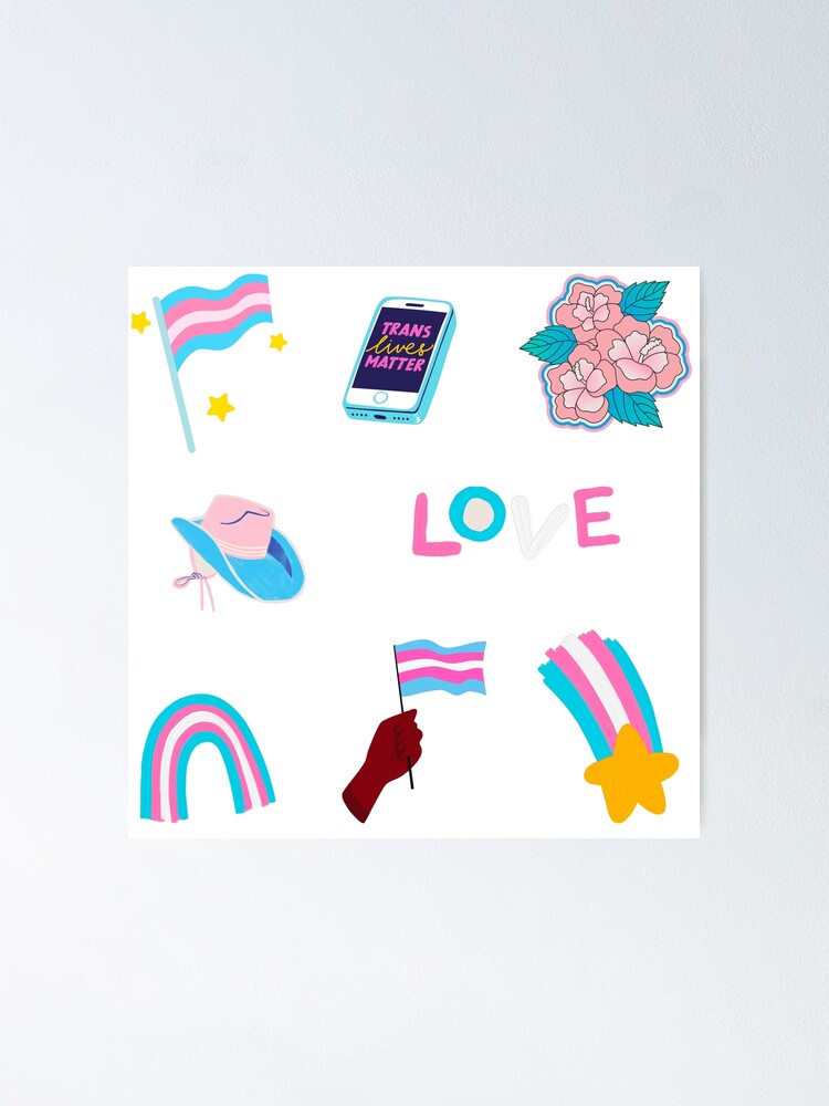 "trans pride icons! " Poster for Sale by lavloveletters | Redbubble
