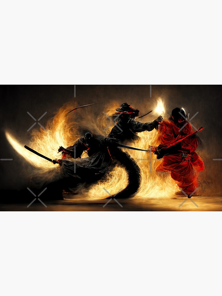 "Samurai dance" Sticker for Sale by MecaTime | Redbubble