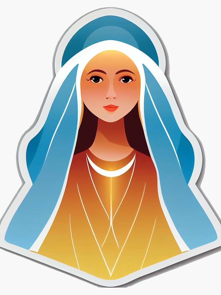"Virgin Mary Stylized Vector Logo" Sticker for Sale by Shalone86 ...