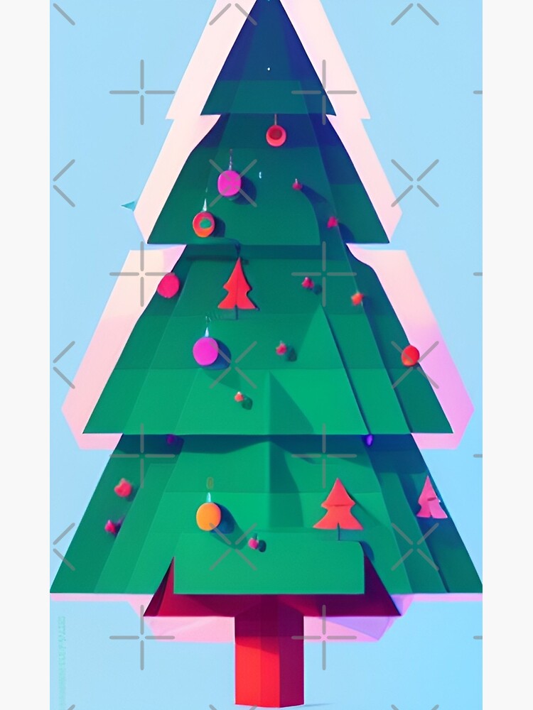 "Polygon Christmas tree with Decorations " Poster for Sale by Seanyah ...