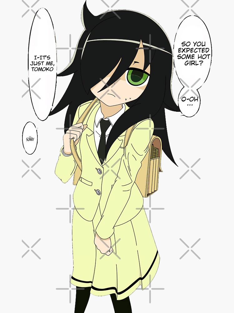 "Tomoko Kuroki watamote" Sticker for Sale by Rejinero | Redbubble