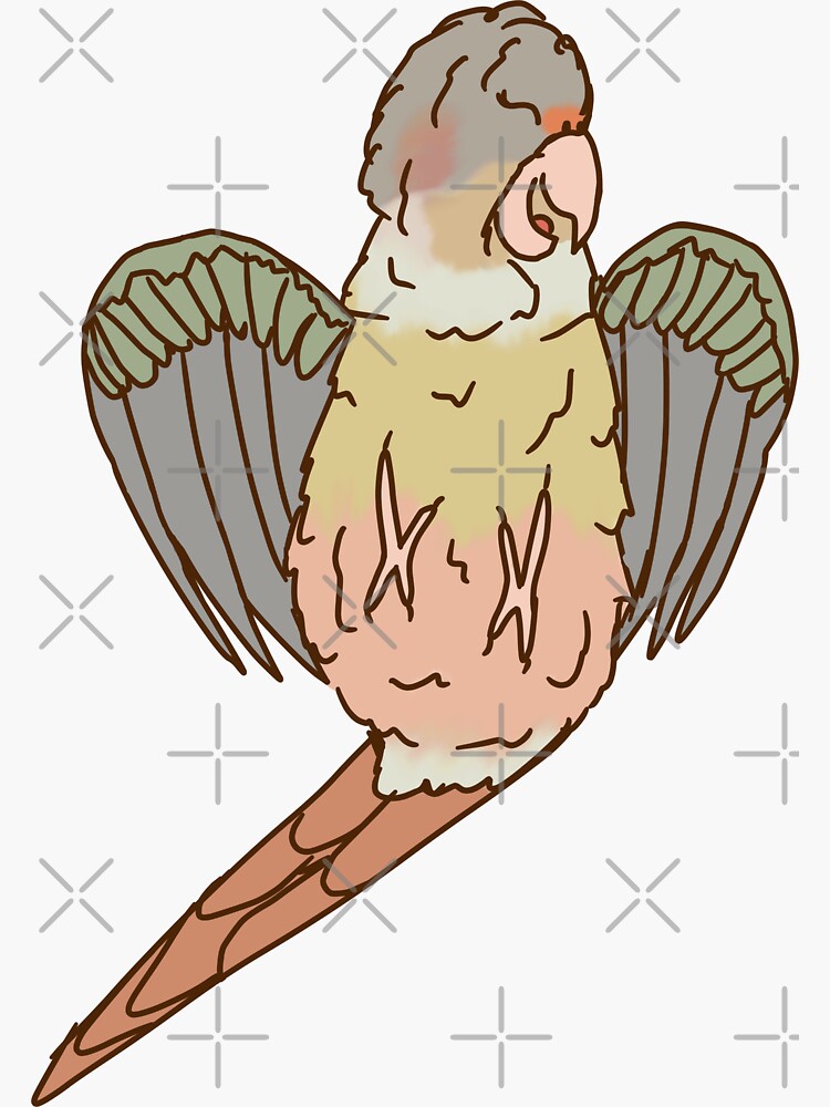 "Ticklish bird" Sticker for Sale by Pika-shop | Redbubble