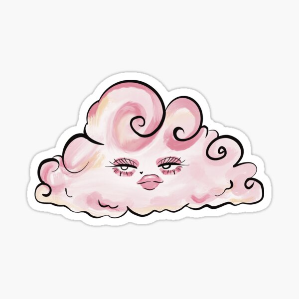 "Pink Cloud" Sticker for Sale by Acreatess | Redbubble