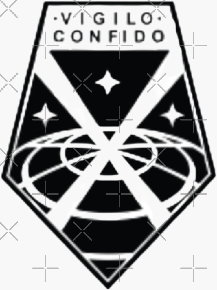 "Vigilo Confido Xcom" Sticker for Sale by Zouzshoop | Redbubble