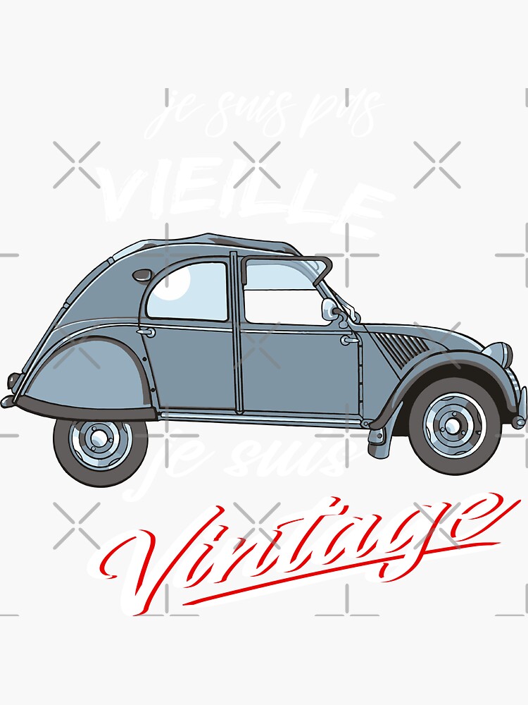 "Vintage Citroen 2cv Classic" Sticker for Sale by Tonytops | Redbubble