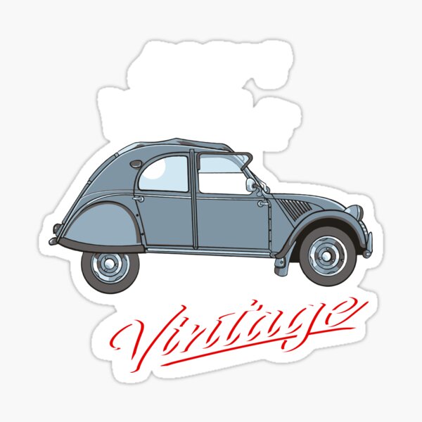 "Vintage Citroen 2cv Classic" Sticker for Sale by Tonytops | Redbubble