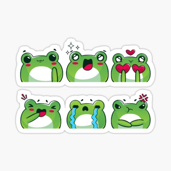 "Cute Frog Wallpaper" Sticker for Sale by latifashopone | Redbubble