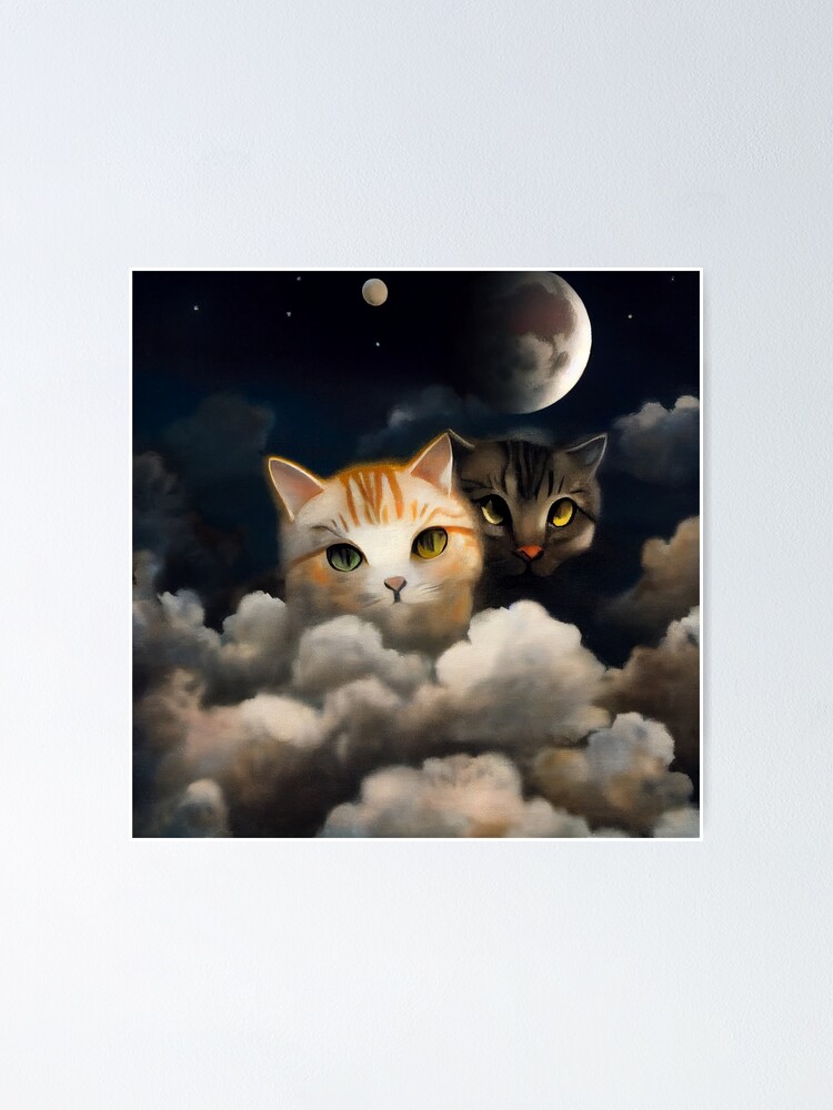 "Meow-light Buddies!" Poster for Sale by readverbs | Redbubble