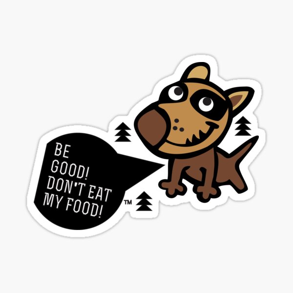"Be good! The funny dog begging for food" Sticker for Sale by artraf ...