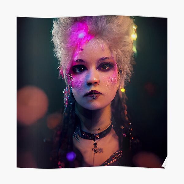 Punk Rock Marie Poster For Sale By Intergalacticai Redbubble