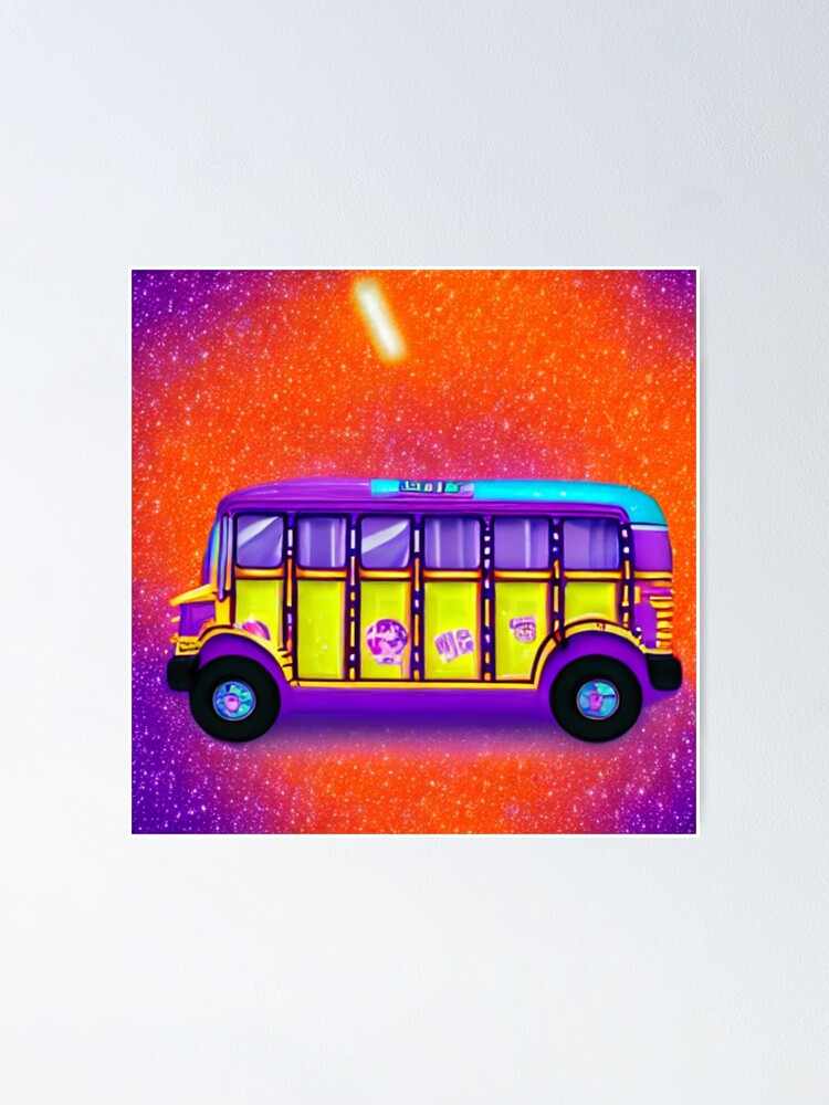 "Groovy Bus" Poster for Sale by GreenStardust | Redbubble