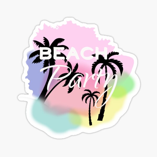 "Beach Party" Sticker for Sale by WillAzevedo | Redbubble