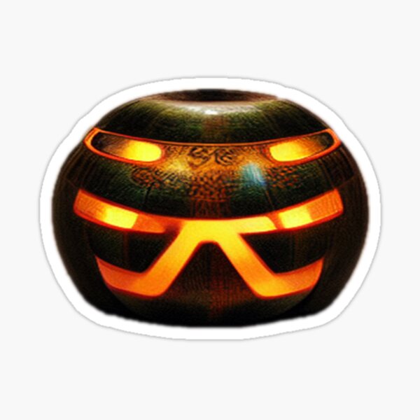 "cyber pumpkin for future halloween" Sticker for Sale by Lospettro ...