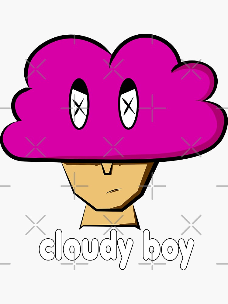 "Cloudy boy design" Sticker for Sale by HCWOLFO | Redbubble