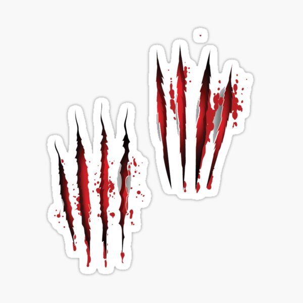 "Im Fine Bloody Scratch Body Wound - Halloween Costume" Sticker for ...