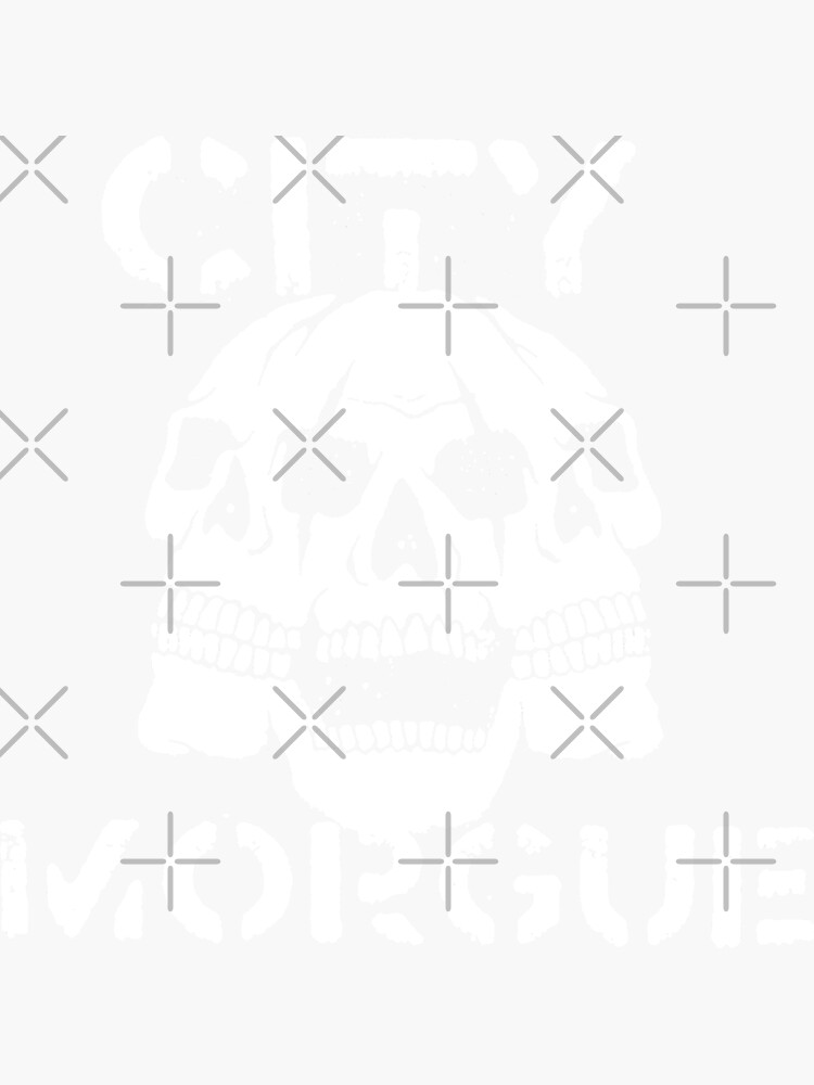 "City Morgue Skull Logo" Sticker for Sale by ImSebiSells | Redbubble