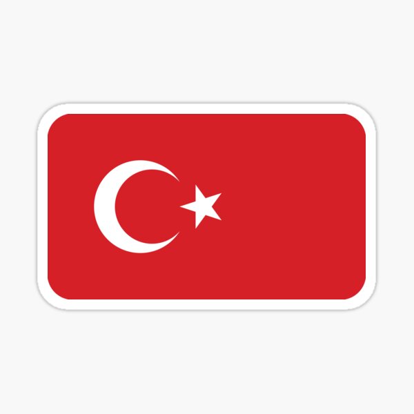 "Turkey Flag Sticker" Sticker for Sale by Daymand | Redbubble