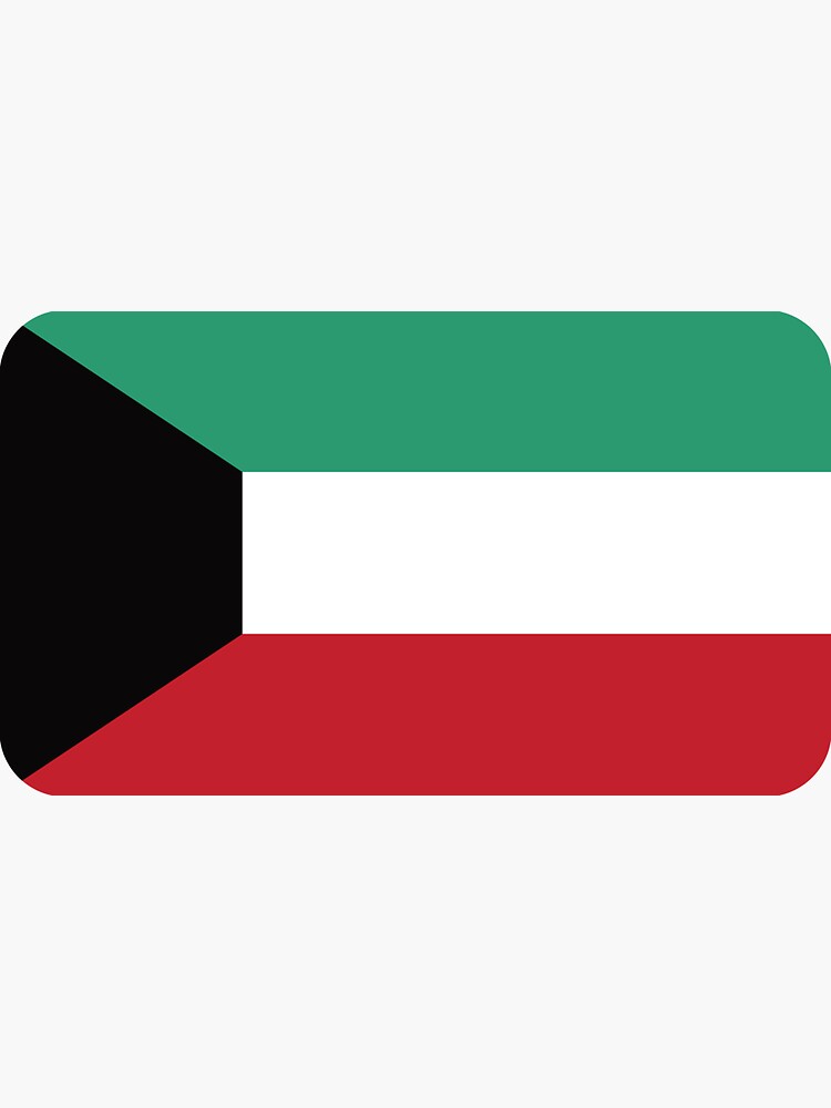 "Kuwait Flag Sticker" Sticker for Sale by Daymand | Redbubble
