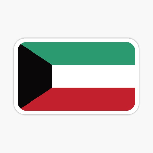 "Kuwait Flag Sticker" Sticker for Sale by Daymand | Redbubble