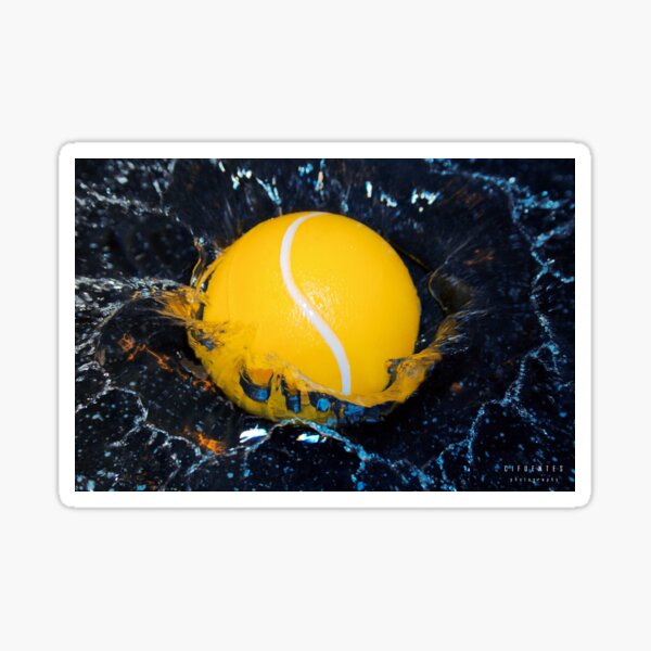 "Tennis ball splash" Sticker for Sale by Cordillera | Redbubble
