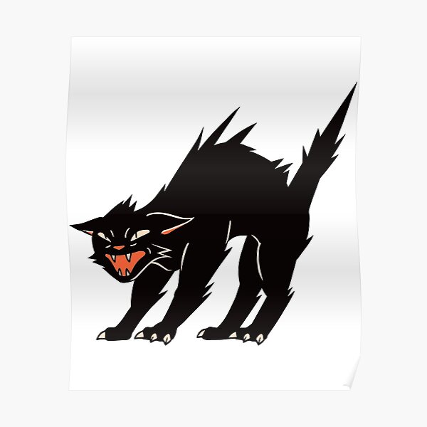 "Angry cat" Poster for Sale by DiliulArt | Redbubble