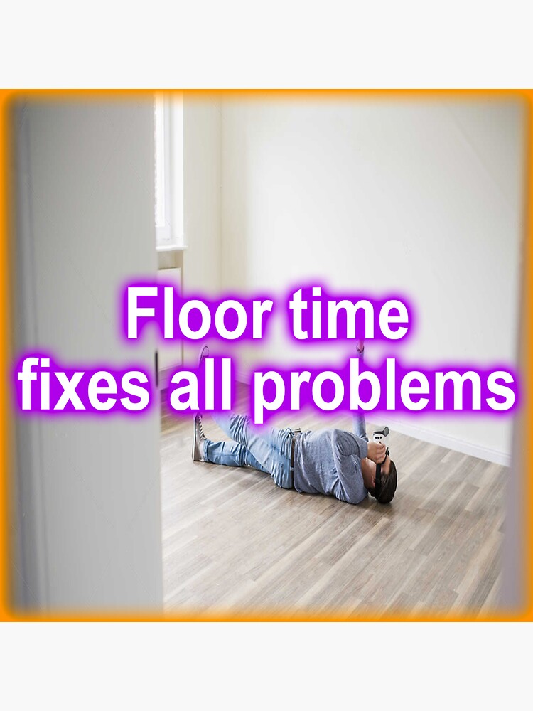 "Floor Time" Sticker for Sale by autismaffirmed | Redbubble
