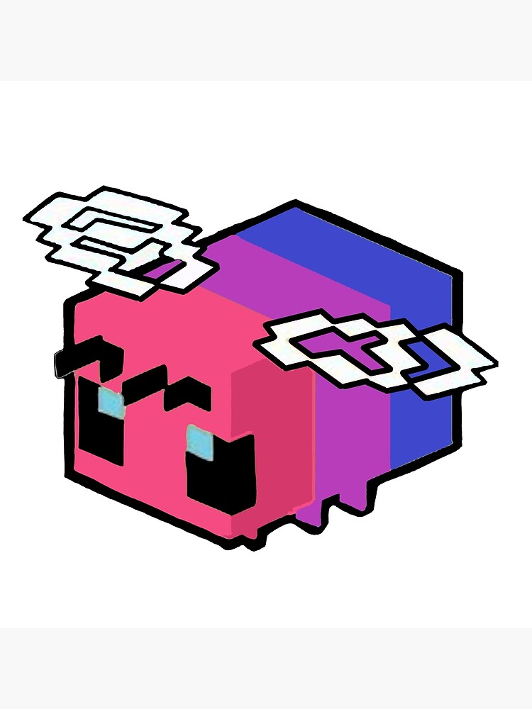 "Bisexual flag Minecraft Bee" Poster for Sale by bissonjayden | Redbubble