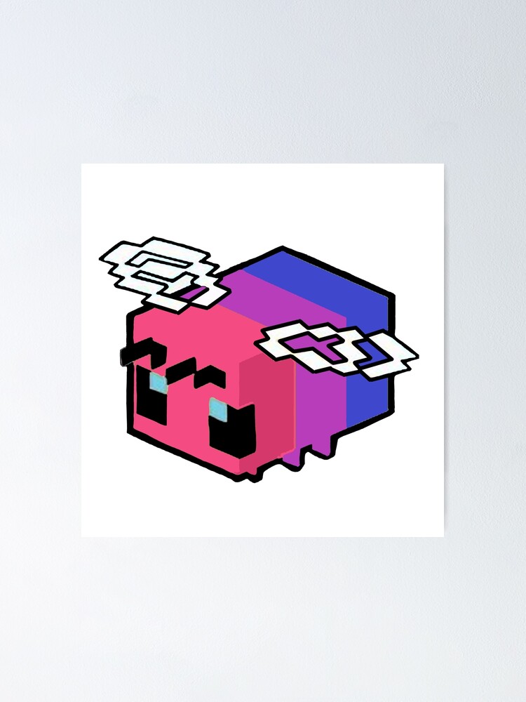 "Bisexual flag Minecraft Bee" Poster for Sale by bissonjayden | Redbubble