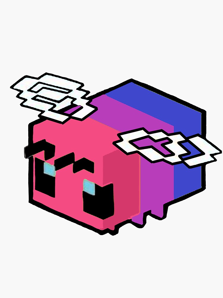 "Bisexual flag Minecraft Bee" Sticker for Sale by bissonjayden | Redbubble