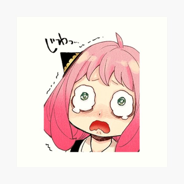 "Spy X Family Stickers Funny Cute Anya Forger Crying and scared Face ...