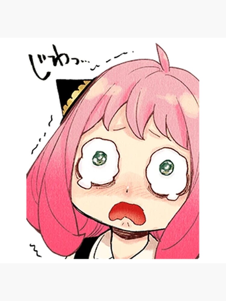 "Spy X Family Stickers Funny Cute Anya Forger Crying and scared Face ...