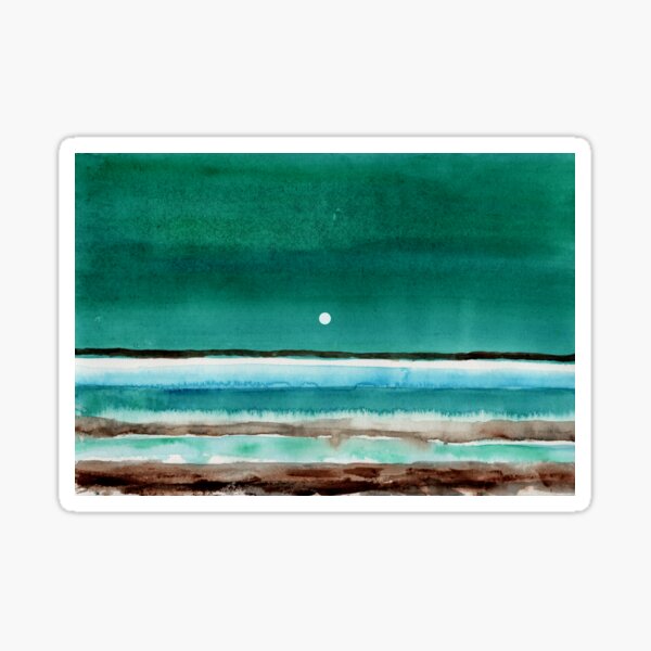 "Abstract Colorful Ocean Watercolor Painting" Sticker for Sale by ...