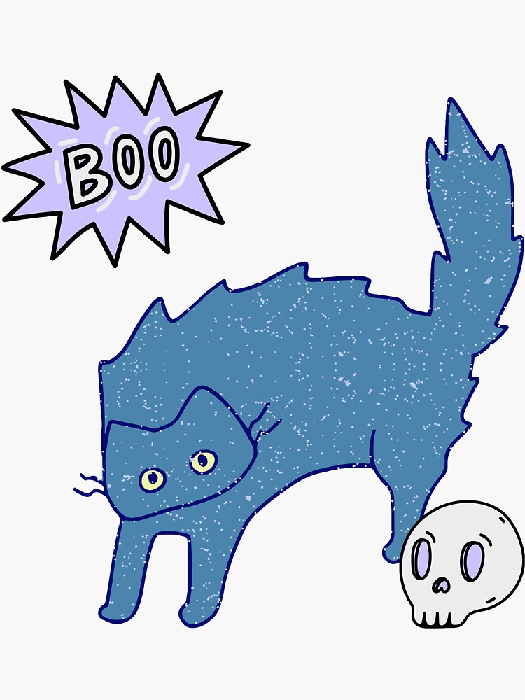 "Scared Cat" Sticker for Sale by BerryVless | Redbubble