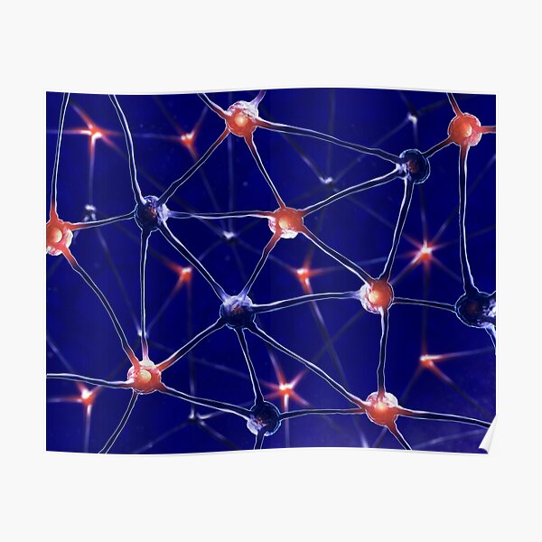 "Neurons and electricity in the brain" Poster for Sale by ...