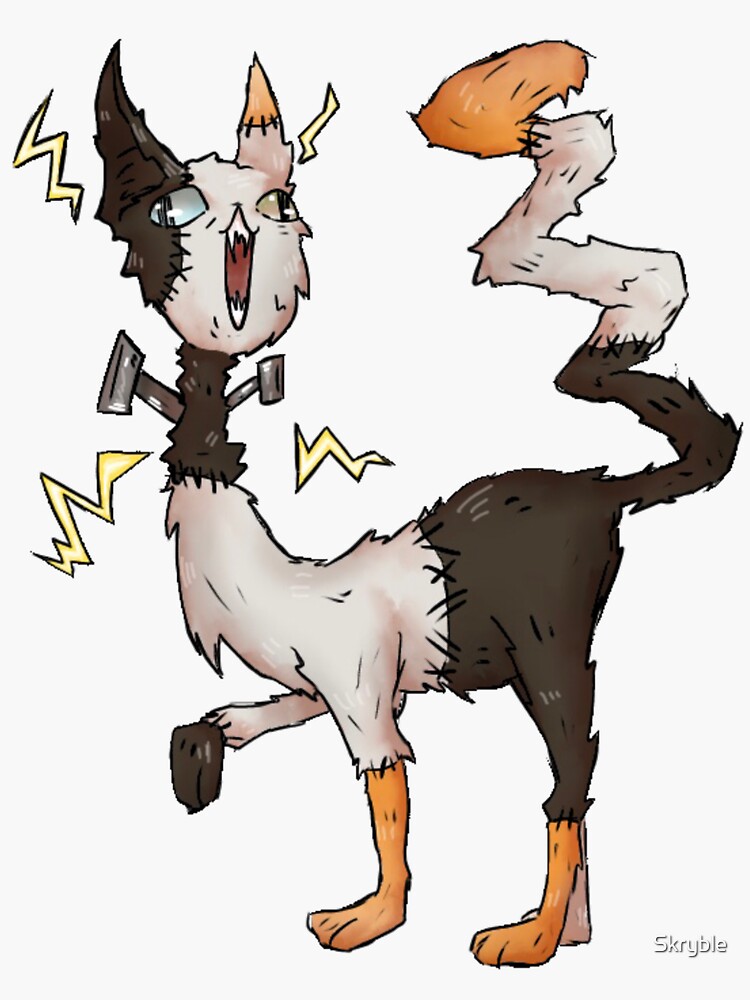 "Frankenstein Cat" Sticker for Sale by Skryble | Redbubble